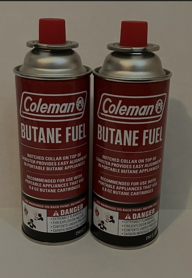 2 Cans Of Coleman Butane Canister for Portable Appliances & Stoves ...
