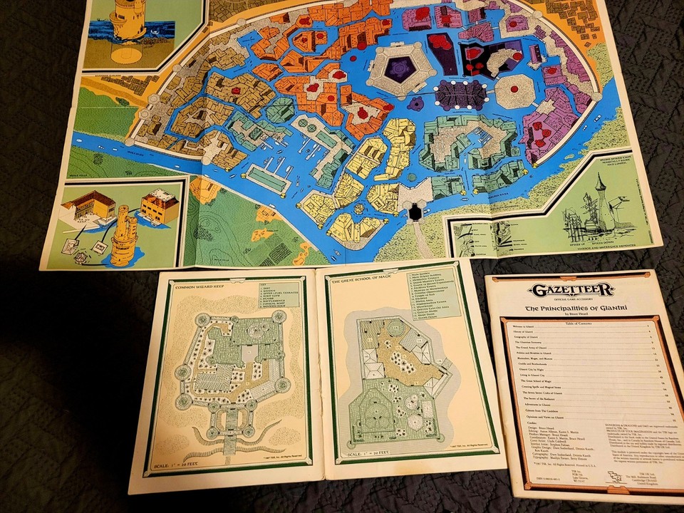 Dungeons & Dragons Mystara 4 book lot w/ 2 maps -- Shadow Elves + more ...