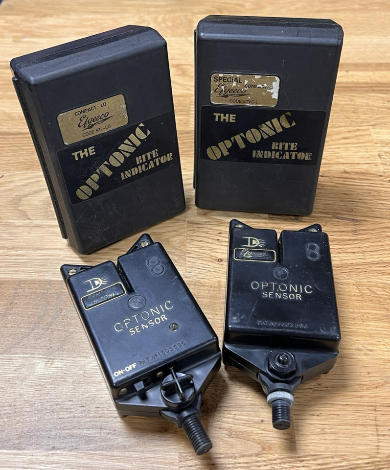 Efgeeco OPTONIC Fishing Bite Alarms CARP BREAM TENCH 1980S COMPACT X 2 ...