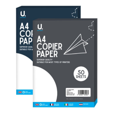 A4 Copier Paper - White 50 Sheets Printer Writing School Homework ...