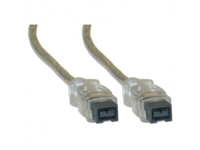 10FT Firewire 800 9 Pin cable IEEE-1394b 10 foot Clear color WC-10E3 ...