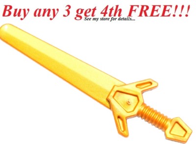 ☀️NEW! Lego Weapon Gold GREAT SWORD Kingdoms Castle Knight Minifig ...