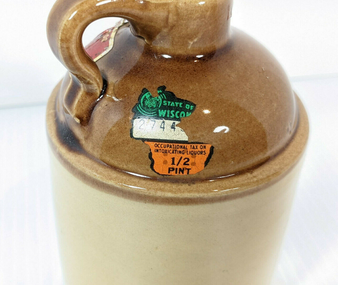 McCormick Distilling Stoneware Half Pint Whiskey Jug 4.75" 1968 Platte ...