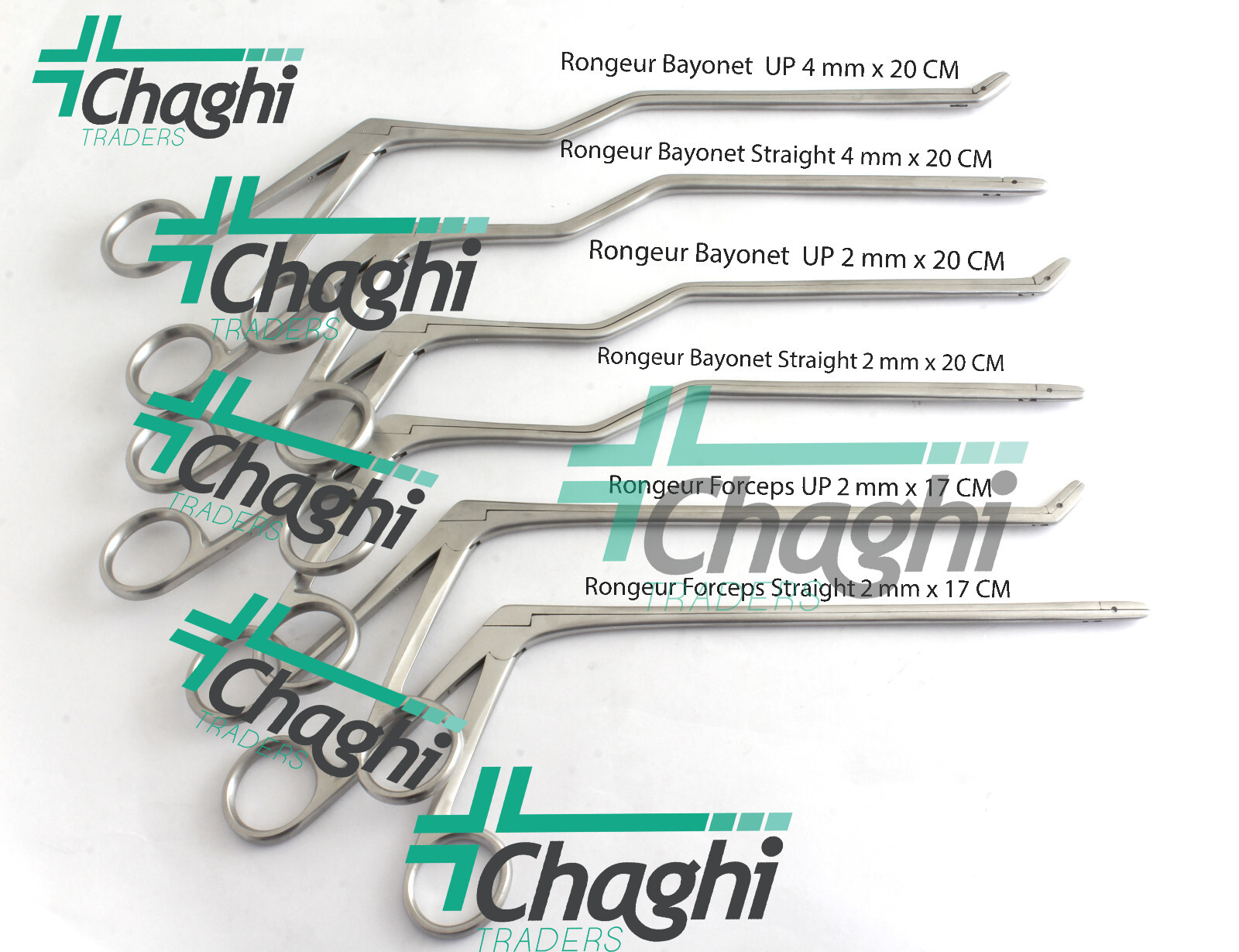 Rongeur Bayonet Disc Cushing Forceps Straight Up 2,4 mm 6 PCs Set By ...