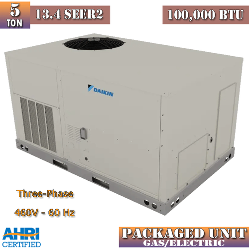 Daikin 5 Ton Gas/Electric Packaged Unit Light Commercial 100,000 BTU ...