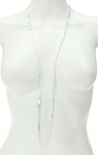 Kendra Scott 251726 Womens Aylin Silver-Plated And Shell Long Necklace ...