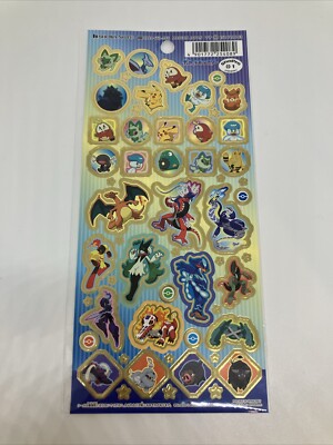 pokemon Daiso Pokemon Sticker Seal Card Anime Pikachu Charizard Nyaoha ...
