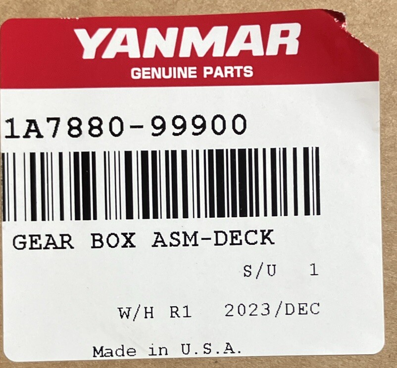 Cub Cadet Yanmar MM60RSe Updated Gear Box For SC2400: YS-717-04528 ...