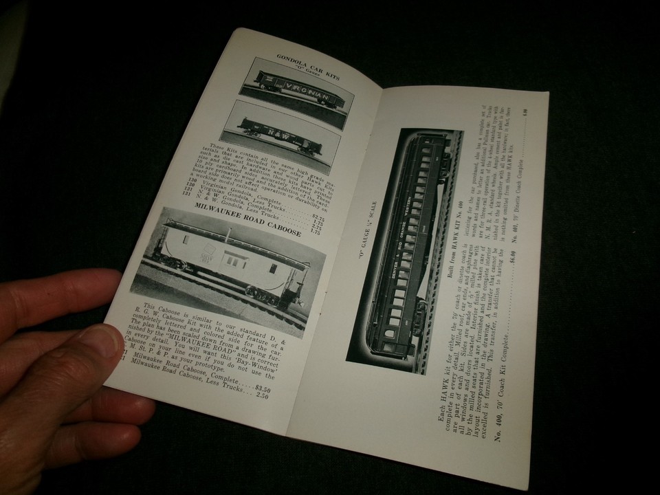 RARE 1939 Hawk Model Railroad Trains Catalog, Chicago Like Lionel ...