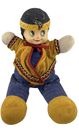 Rare Vintage 1959 Knickerbocker Doll Tom Tom Indian Huckleberry Hound ...