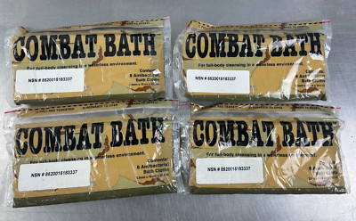 Combat Bath Cloths 4 8pk Lot Waterless Antibacterial NEW | eBay