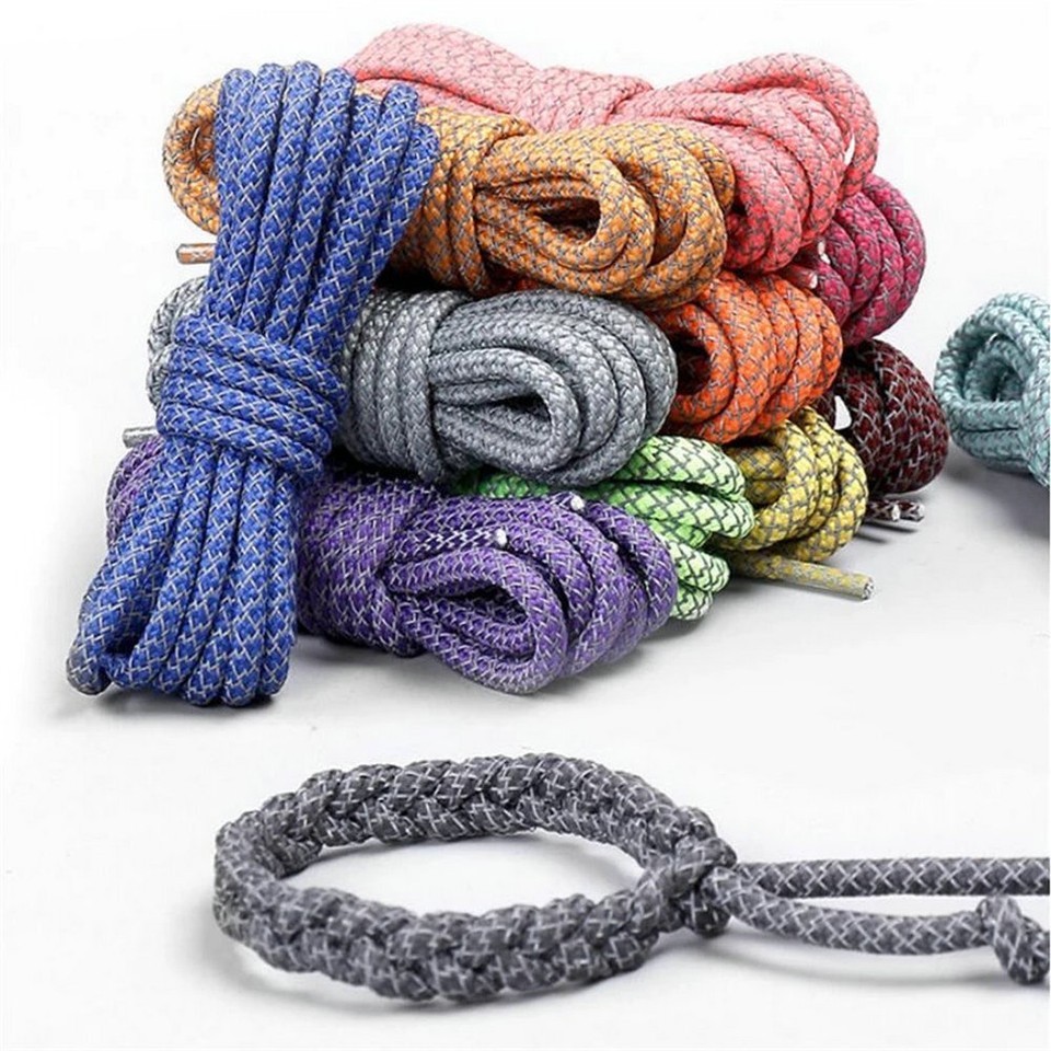 Premium ROUND Reflective SHOE LACES - Sport Sneaker Boot Casual Shoe ...