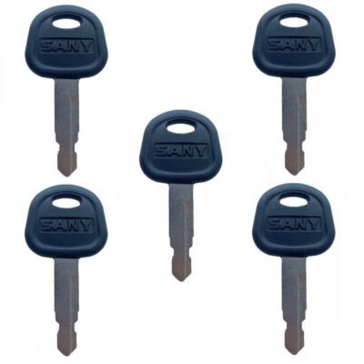 (5) Sany Excavator and Heavy Equipment Ignition Keys 60022654 Ships ...