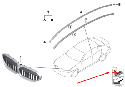 BMW 3 G20, G28 Roof Trim Strip Clip 8496668 51138496668 NEW GENUINE | eBay