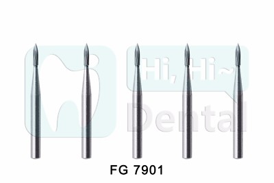 5Pcs Dental Carbide Burs Trimming Finishing Polishing Flame FG 7901 ...