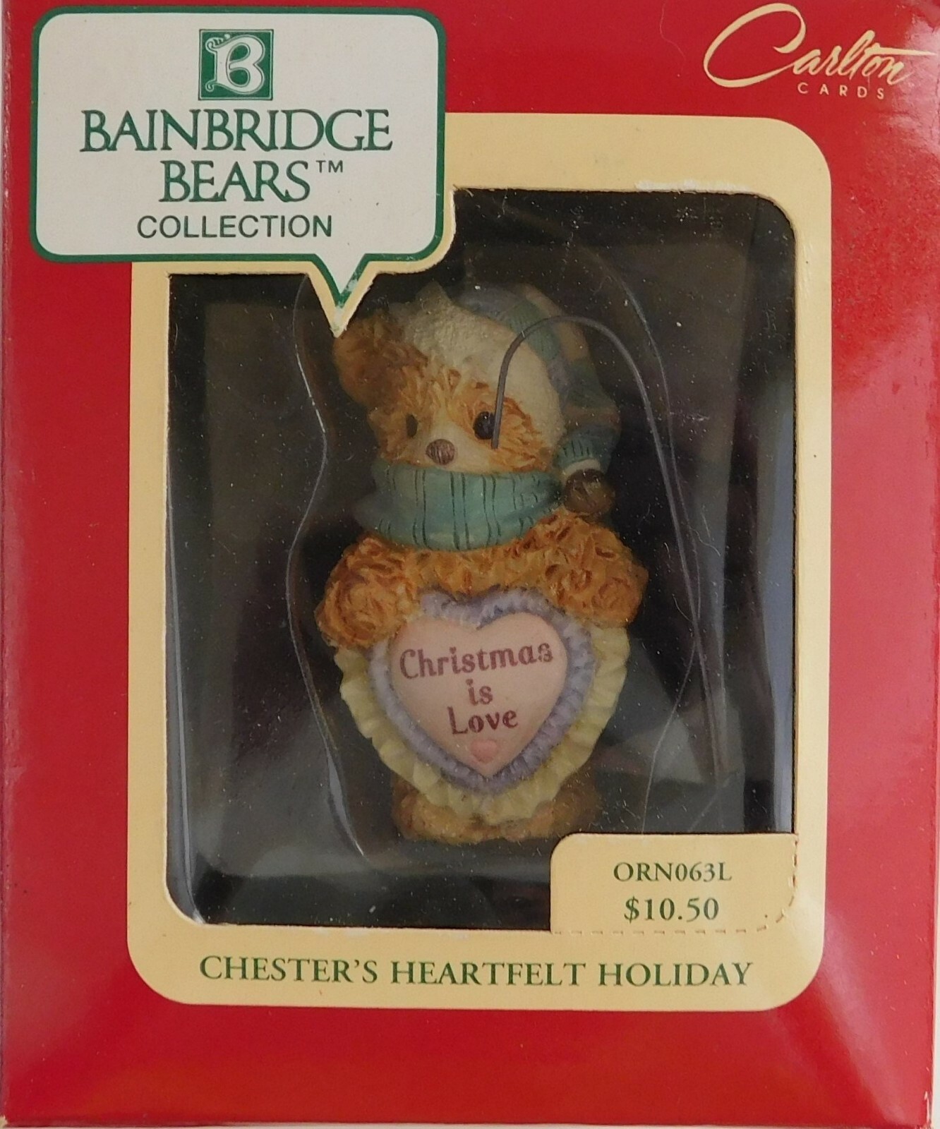Heirloom Collection Bainbridge Bears Christmas is Love Ornament Carlton ...