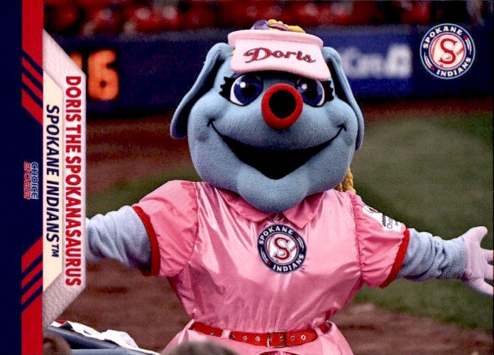2022 Spokane Indians Choice #37 Doris the Spokanasaurus MASCOT NM ...