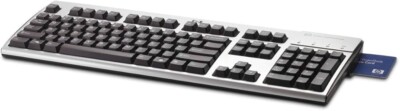 HP KUS0133 USB Silver Keyboard Integrated CAC Smart Card Reader (434822 ...