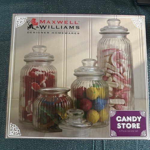 Maxwell & Williams Candy Store Canister Set Of 4 Jars Gift Set New ...
