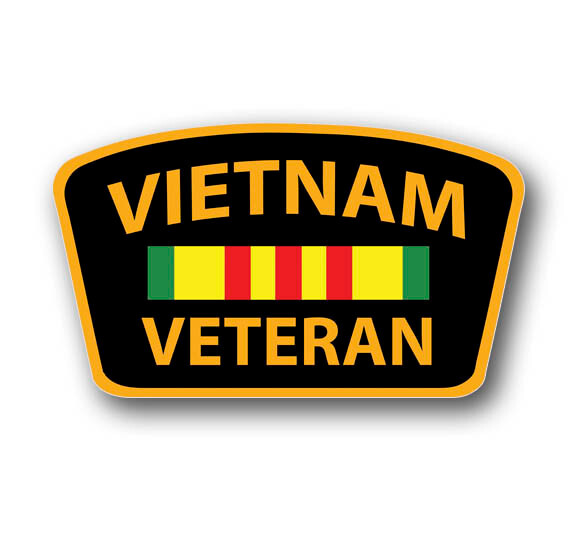 Vietnam Veteran Ribbon Colors Sticker 5" Wide - Decal Patriotic ...