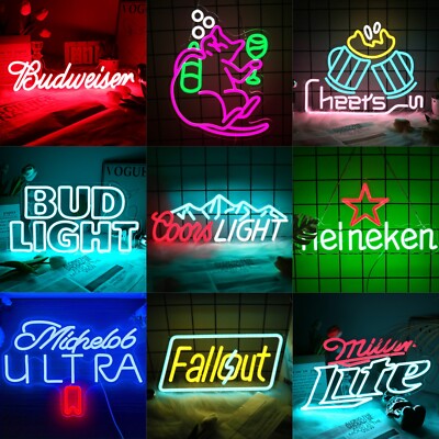 Open Beer LED Neon Sign colorful multi-shaped light for room decor ...