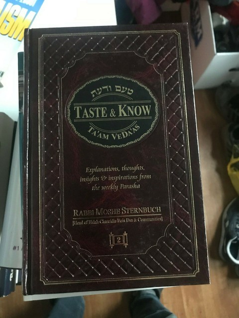 To Taste And To Know, Rabbi Moshe Sternbuch Volume 2, ENGLISH Taam ...