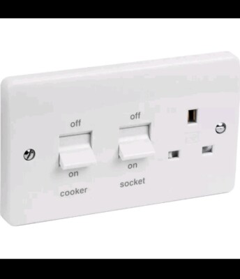 MK 45Amp COOKER CONTROL SWITCH WITH SOCKET K5060 | eBay UK