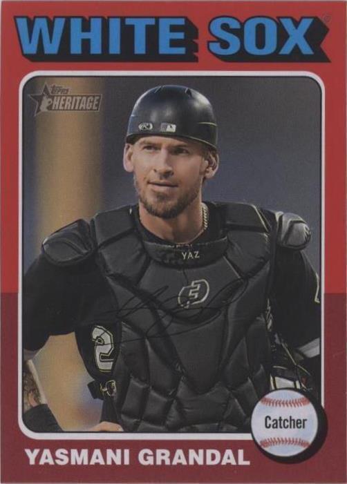 2024 Topps Heritage - Short Print Yasmani Grandal #59 Red Border "White ...