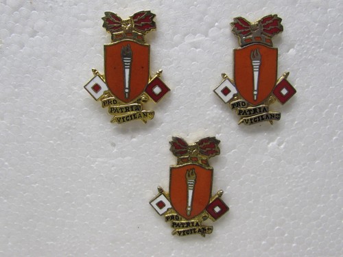 Authentic US Army Signal School Unit Crest Insignia - Set of Three with ...