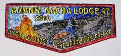 Boy Scout OA 47 Amangi Nacha Lodge Red Mylar Border NOAC 2018 Flap | eBay