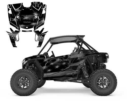2019 - 22 Polaris RZR 1000 XP Turbo Graphics Decal Kit Black Flag We ...