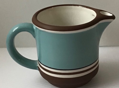DANSK CREAMER STACKING STRIPE IN TURQUOISE AND COCOA COLOR | eBay