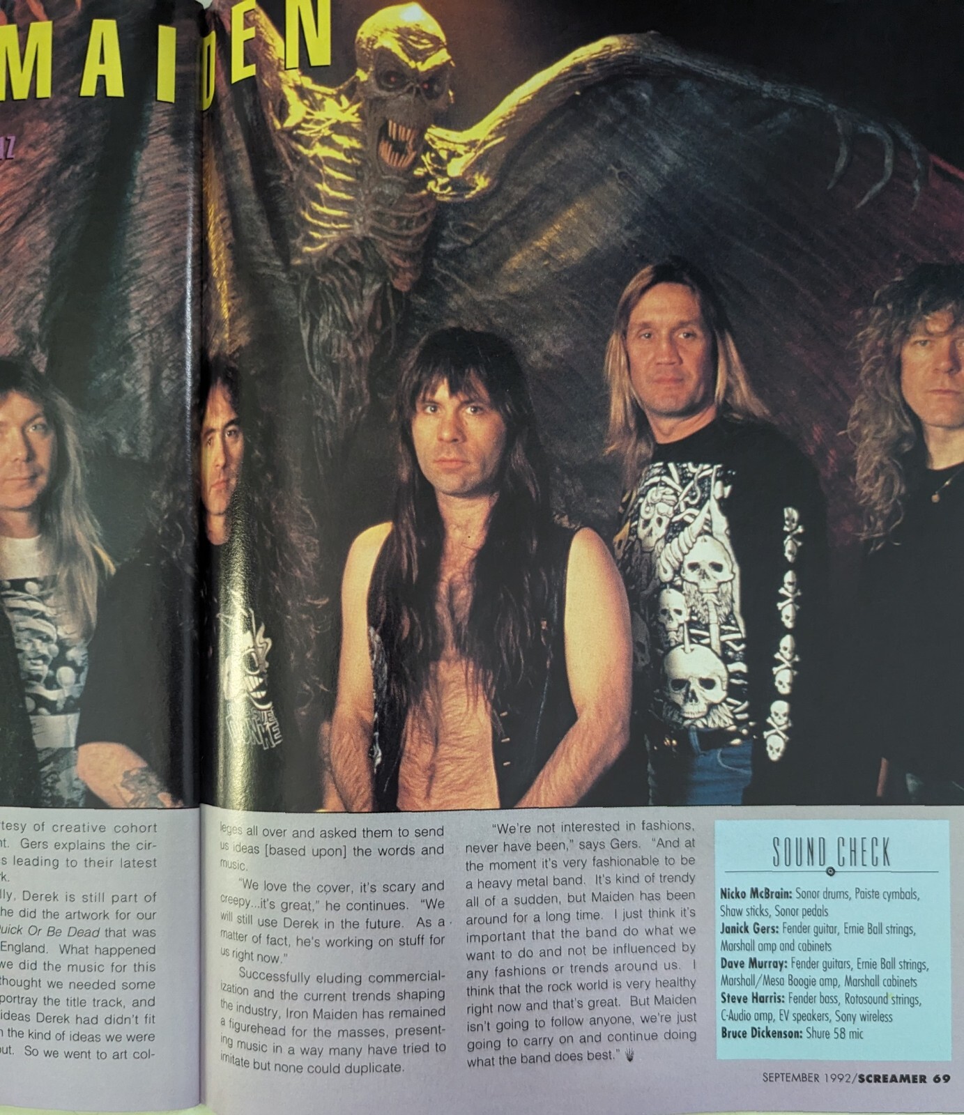 Screamer Magazine September 1992 Slaughter, Soundgarden, Sabbath ...