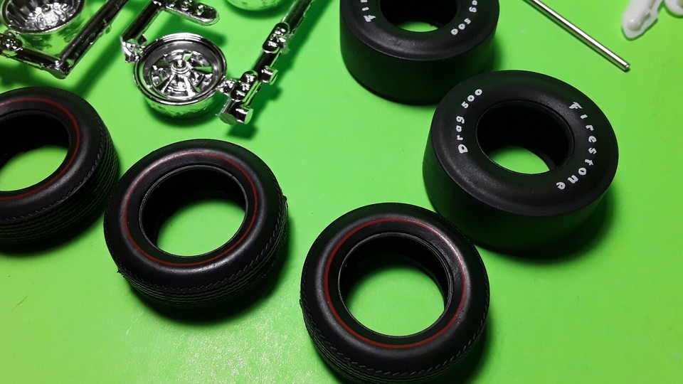 1967 GTO Pontiac 1/25 Firestone Drag 500 Slick Redline Tire Reverse ...