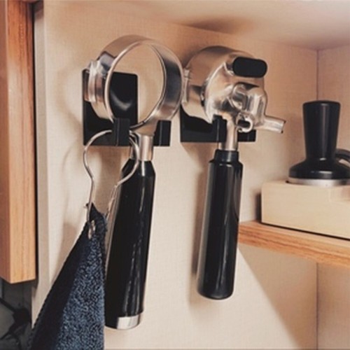 Modern Black/Silver Coffee Filter Tamper Stand Wall Mountable ...