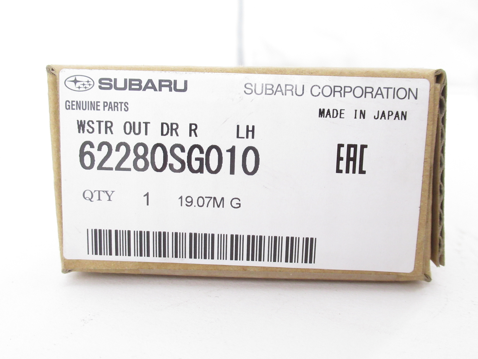 Genuine OEM Subaru 62280SG011 Driver Rear Window Sweep Belt Molding ...