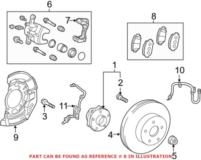 Genuine OEM Front Disc Brake Pad Set for Toyota Corolla Prius 04465 ...