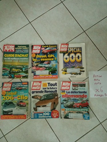 1990/1999-Vintage-Lot 6 MAGAZINES-ACTION AUTO Moto -revue AUTOMOBILE ...