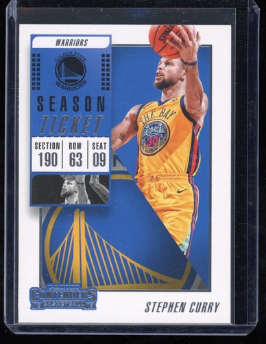 2018-19 Panini Contenders Season Ticket #86 Stephen Curry Golden State ...