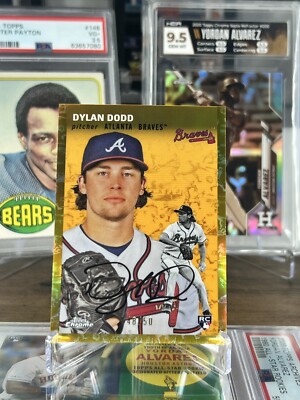 2023 Topps Chrome Platinum Anniversary #214 Dylan Dodd RC Gold Toile ...