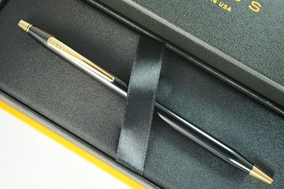 CROSS CLASSIC CENTURY GLOSSY PVD BALLPOINT PEN WITH CROSS PEN GIFT BOX ...
