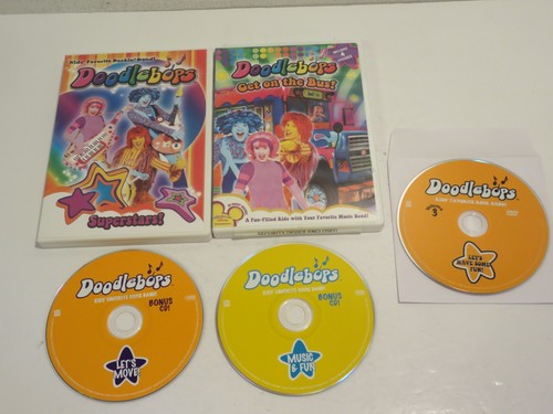 DOODLEBOPS DOODLE BOPS 4 CD DVD LOT ON THE BUD SUPERSTARS LET'S HAVE ...