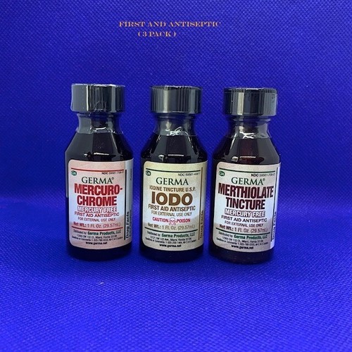 First Aid Antiseptic ( 3 pack ) Mercurocrome, iodo Tincture ...