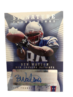 Ben Watson RC 2004 UD Signature Foundation Rookie Auto!Patriots RC GOAT ...