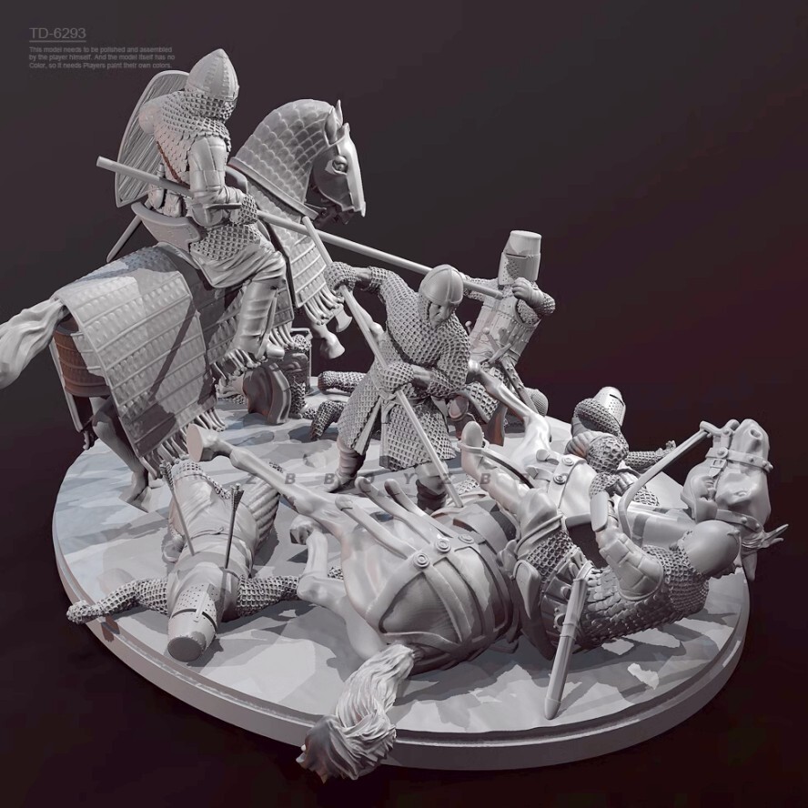 1/35 resin figures model Medieval Wars (Knights and Infantry ...