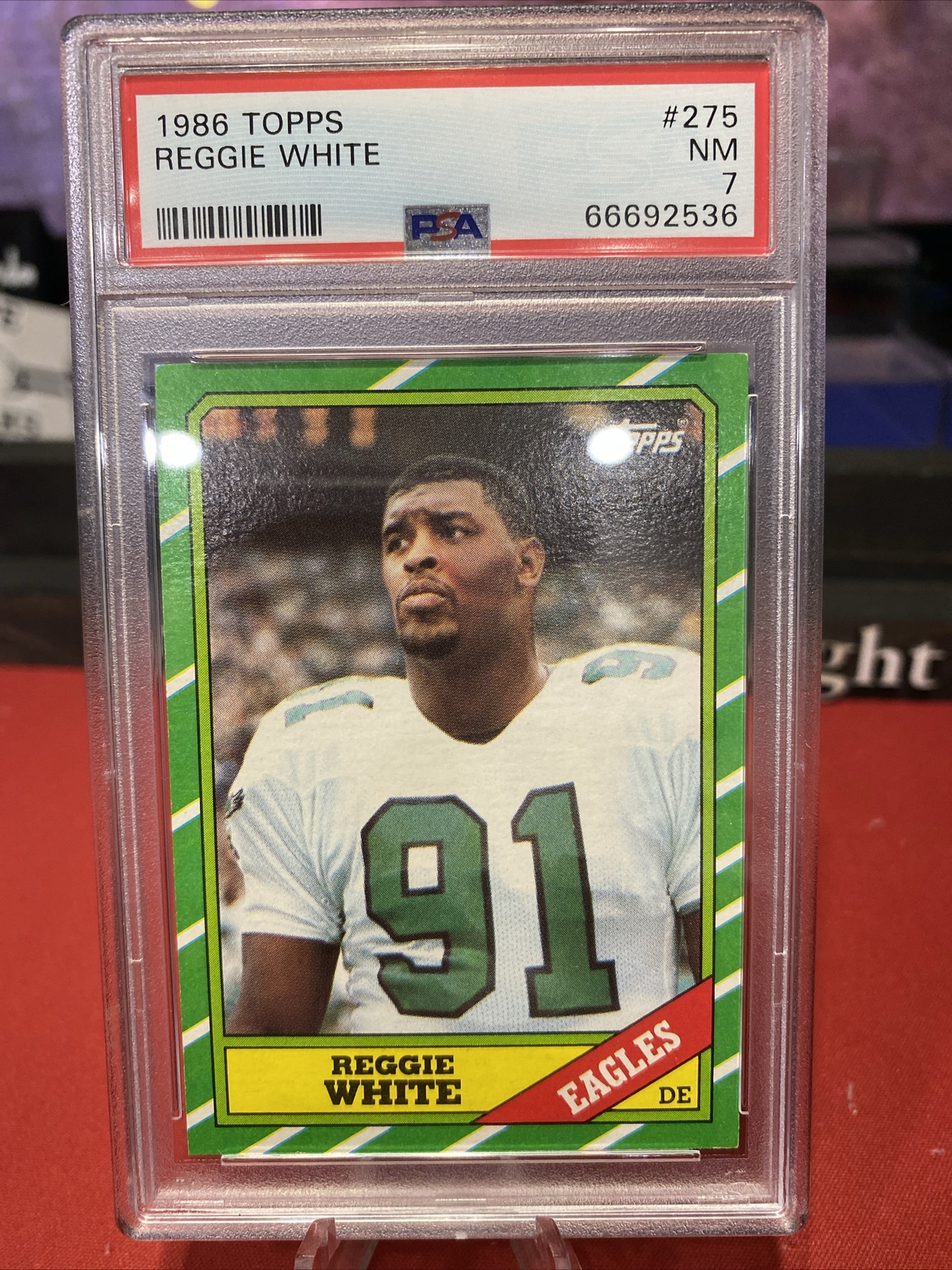 1986 Topps #275 REGGIE WHITE Rookie | PSA 7 NM | HOF Eagles RC ...