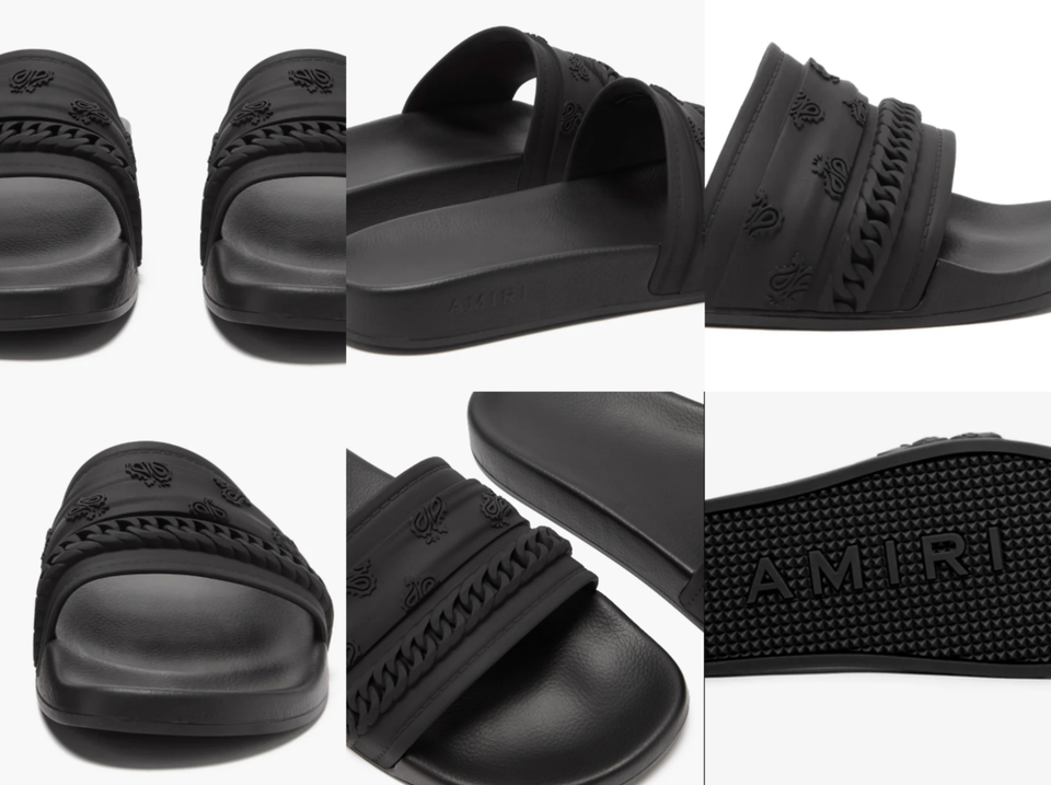 Amiri Paisley Bandana Chain Molded Pool Slides Rock Sandals Shoes 40 | eBay