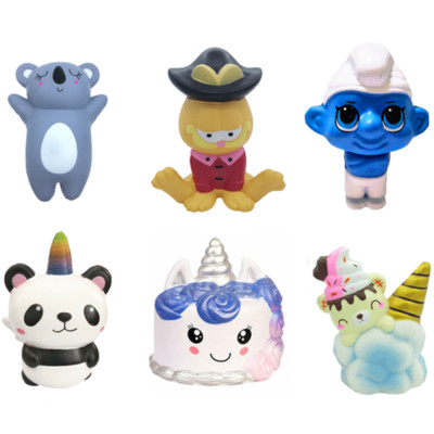 Jumbo Soft Squeeze Squishys Unicorn Garfield Smurfs Slow Rising Kid Toy ...