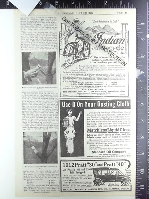 1912 ADVERTISING for Hendee MFG Indian Motocycle Motor Cycle | eBay