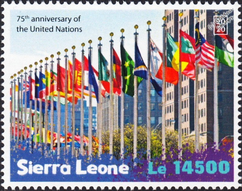 United Nations (UN) 75th Anniversary New York City Headquarters Flags ...